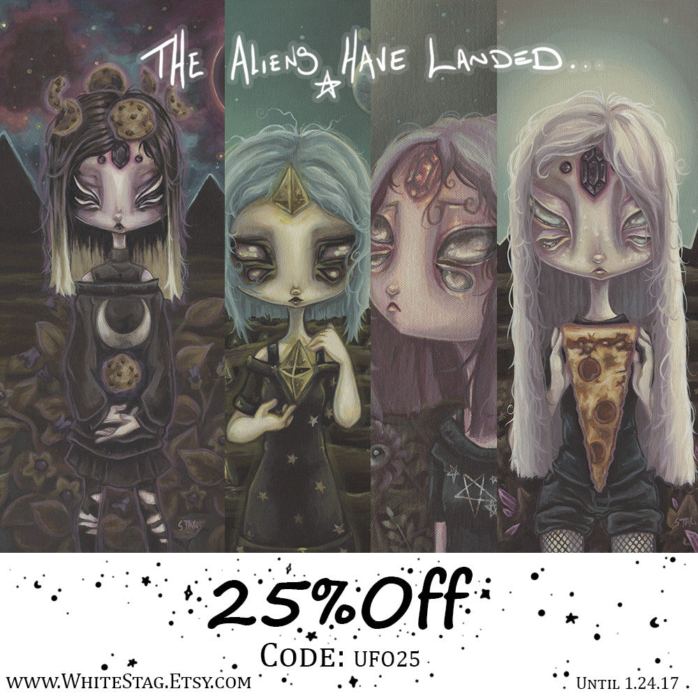 The Aliens Have Landed... ★ ☾ – Paper Haunt / White Stag Art