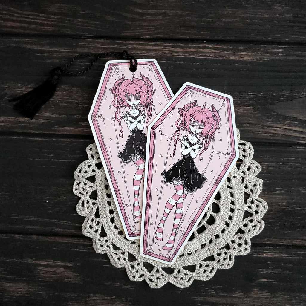Vampire Coffin bookmark – Paper Haunt / White Stag Art