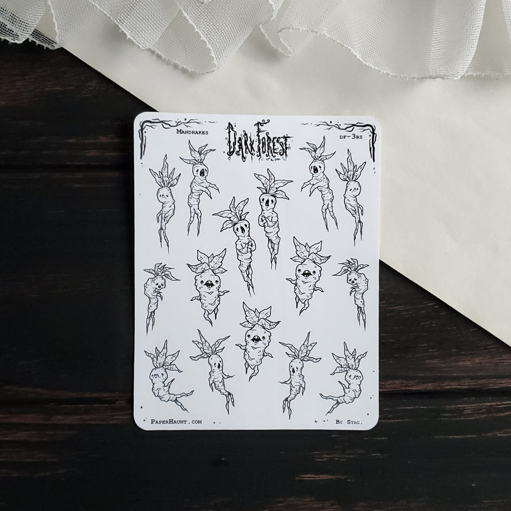 Mandrake STICKER sheet – Paper Haunt / White Stag Art
