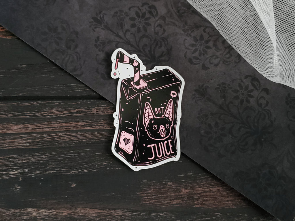 Vampire Bat juice box Magnet – Paper Haunt / White Stag Art