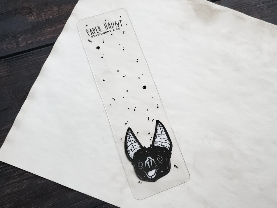 Vampire Bat Washi card Bookmark – Paper Haunt / White Stag Art