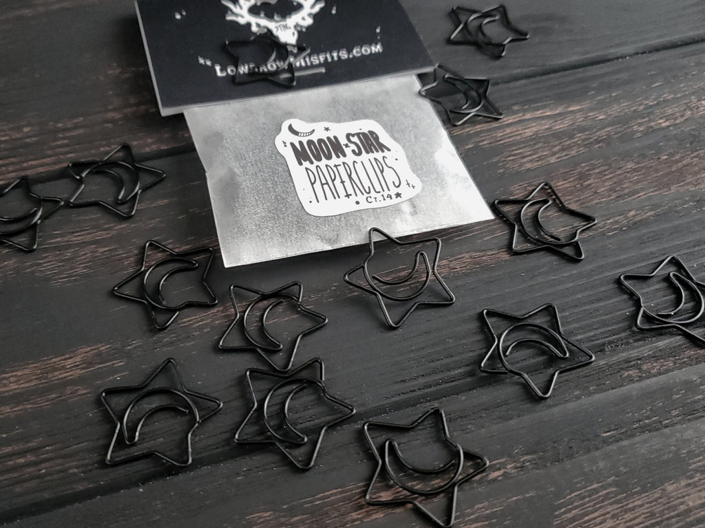 Moon Star paperclips – Paper Haunt / White Stag Art