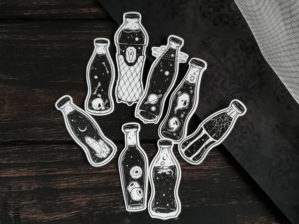 Soda bottle Sticker pack – Paper Haunt / White Stag Art